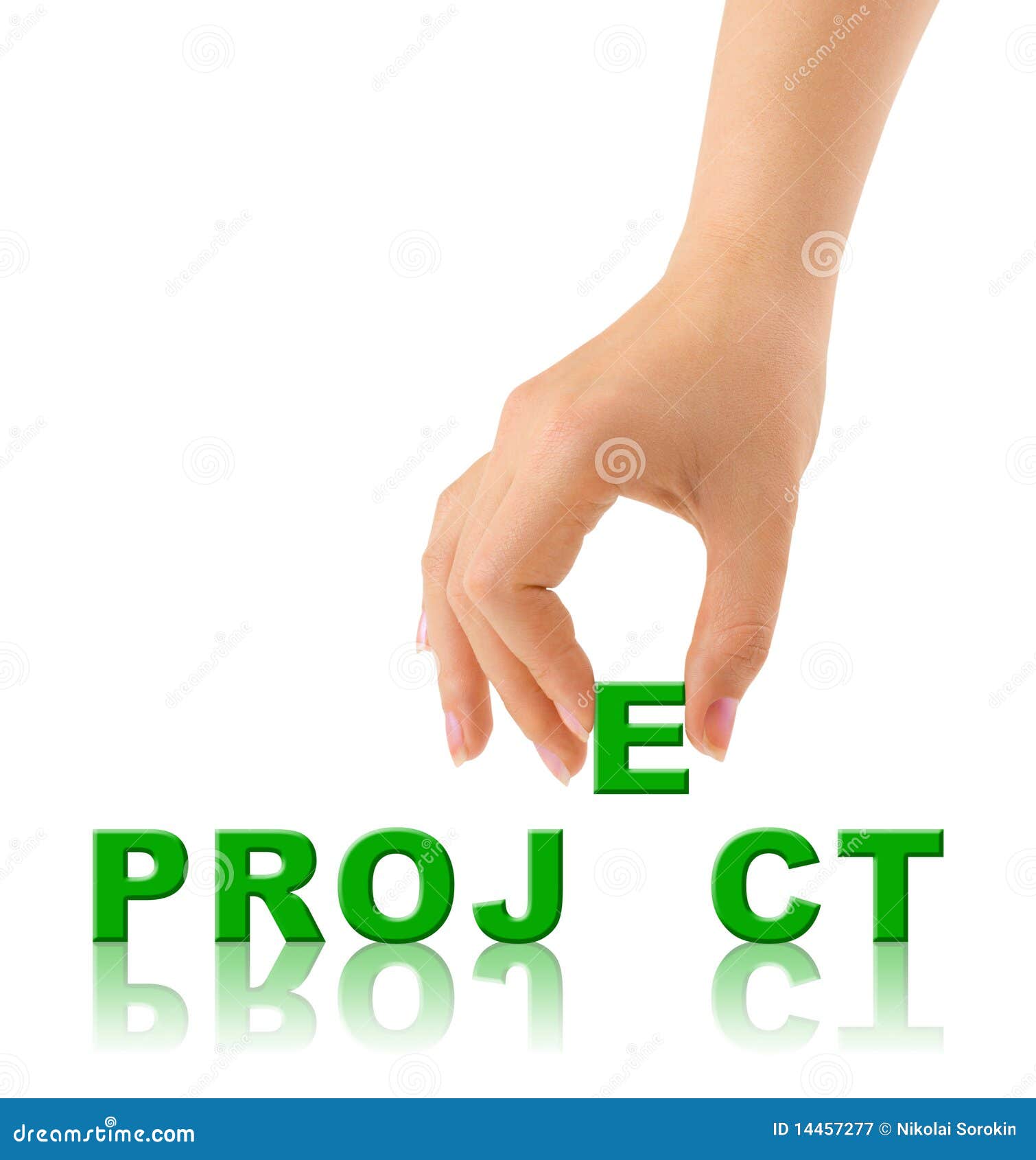 Hand and word Project stock image. Image of invention - 14457277