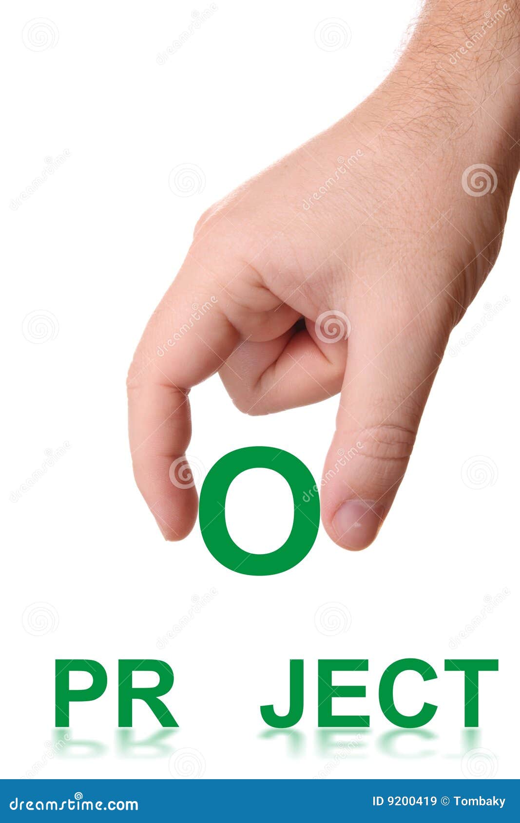 Hand with word PROJECT stock image. Image of motivation - 9200419