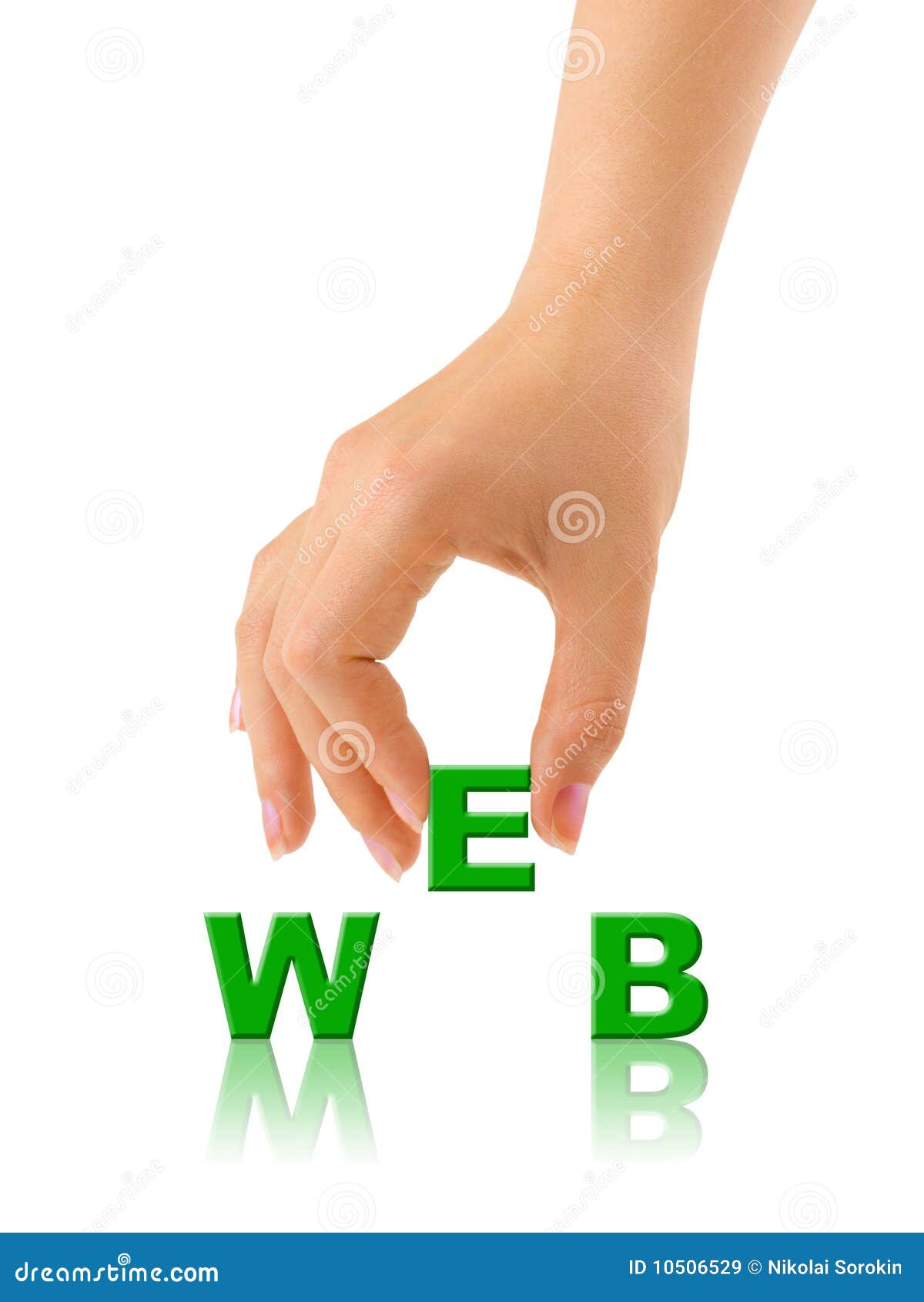 Hand and word WEB stock image. Image of global, ideas - 10506529