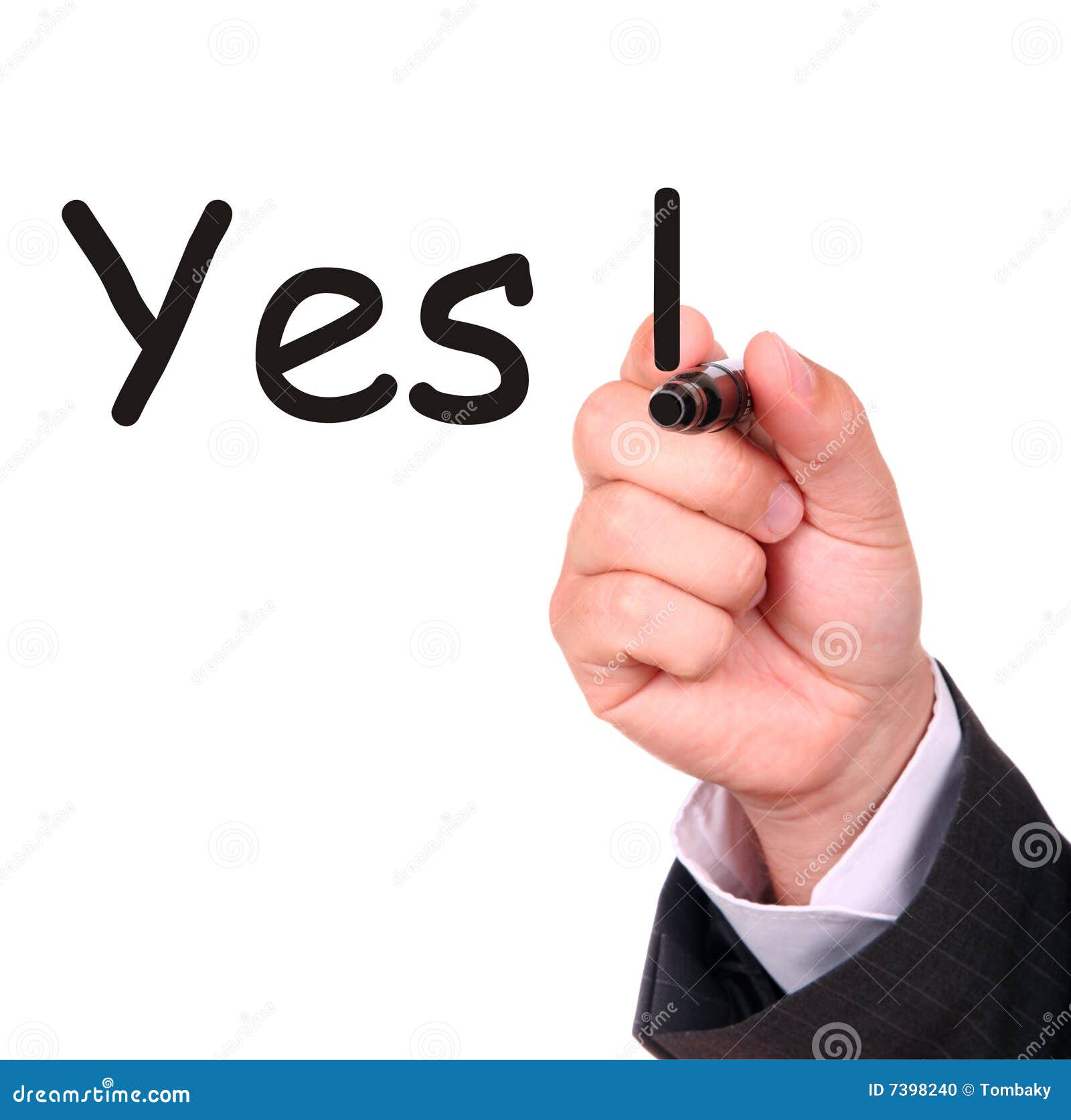Hand and word YES stock photo. Image of copy, option, chart - 7398240