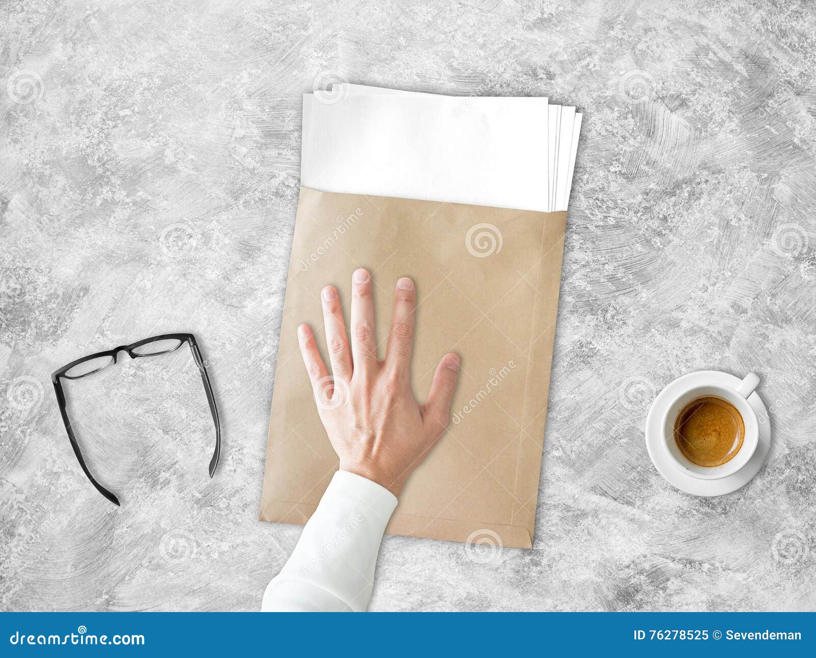 Hand in work document. stock image. Image of overworked - 76278525