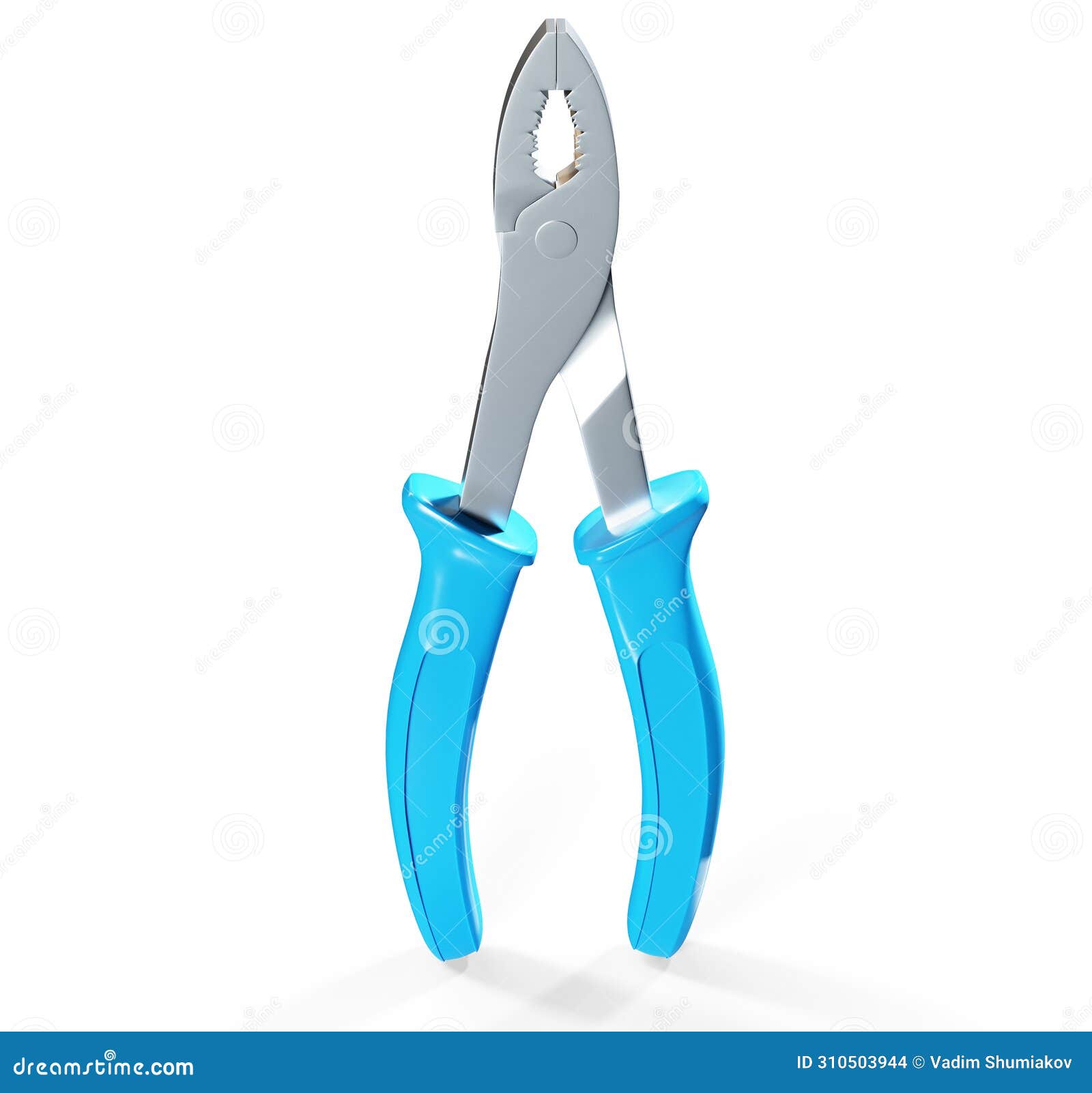 Hand Work Tools, 3D Rendering on White Stock Illustration ...