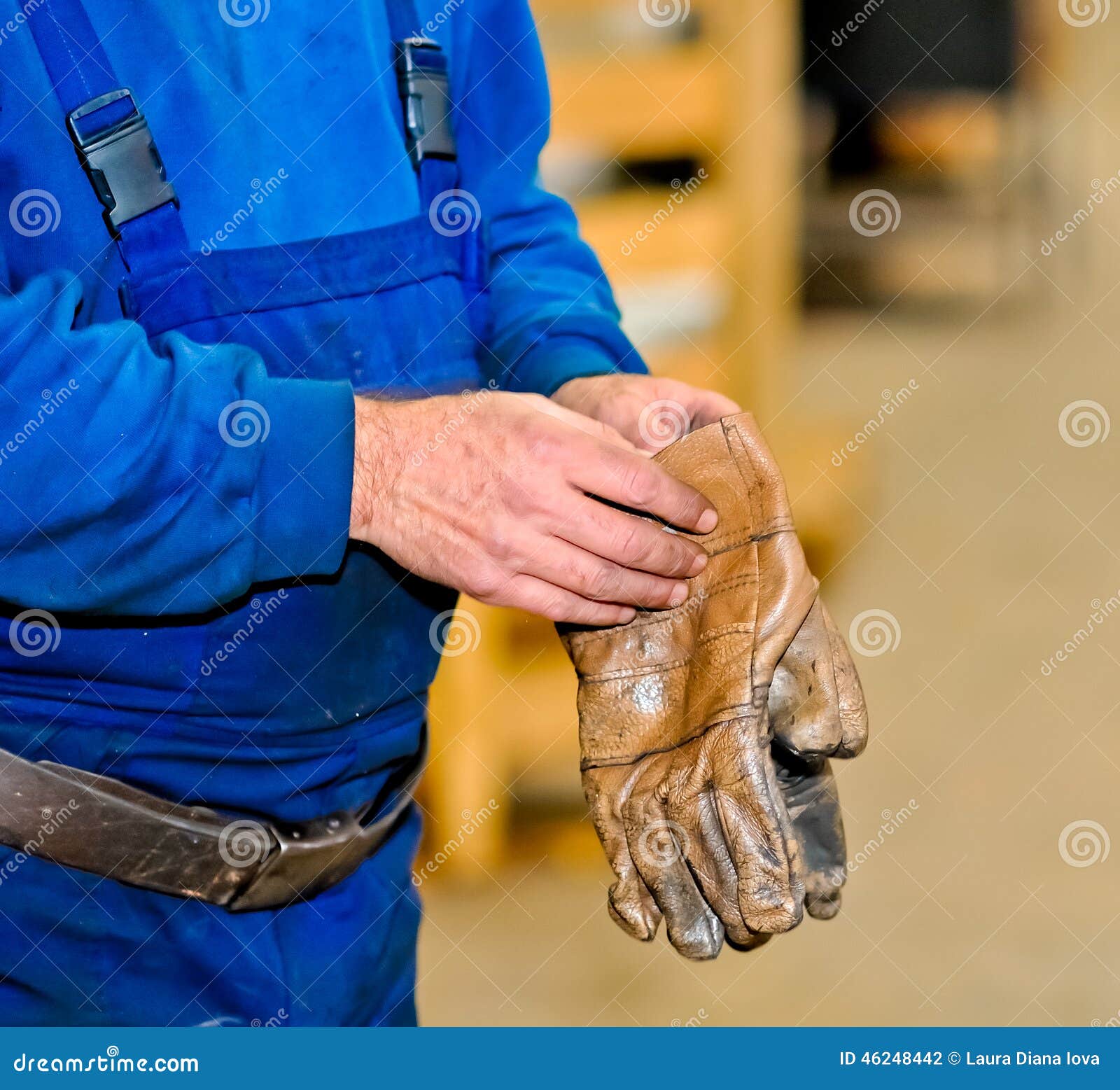 Hand of a Worker in a Factory Stock Photo - Image of handtruck, holding ...