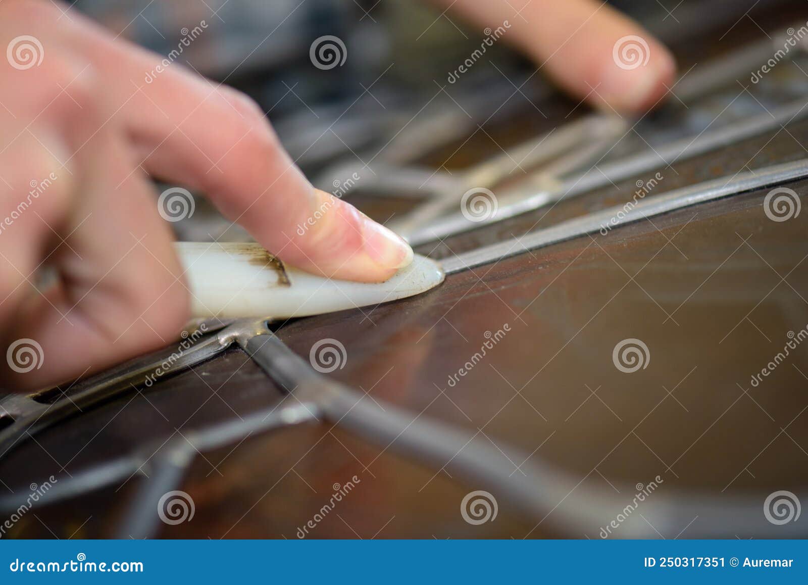Hand working on details stock image. Image of work, laborer - 250317351