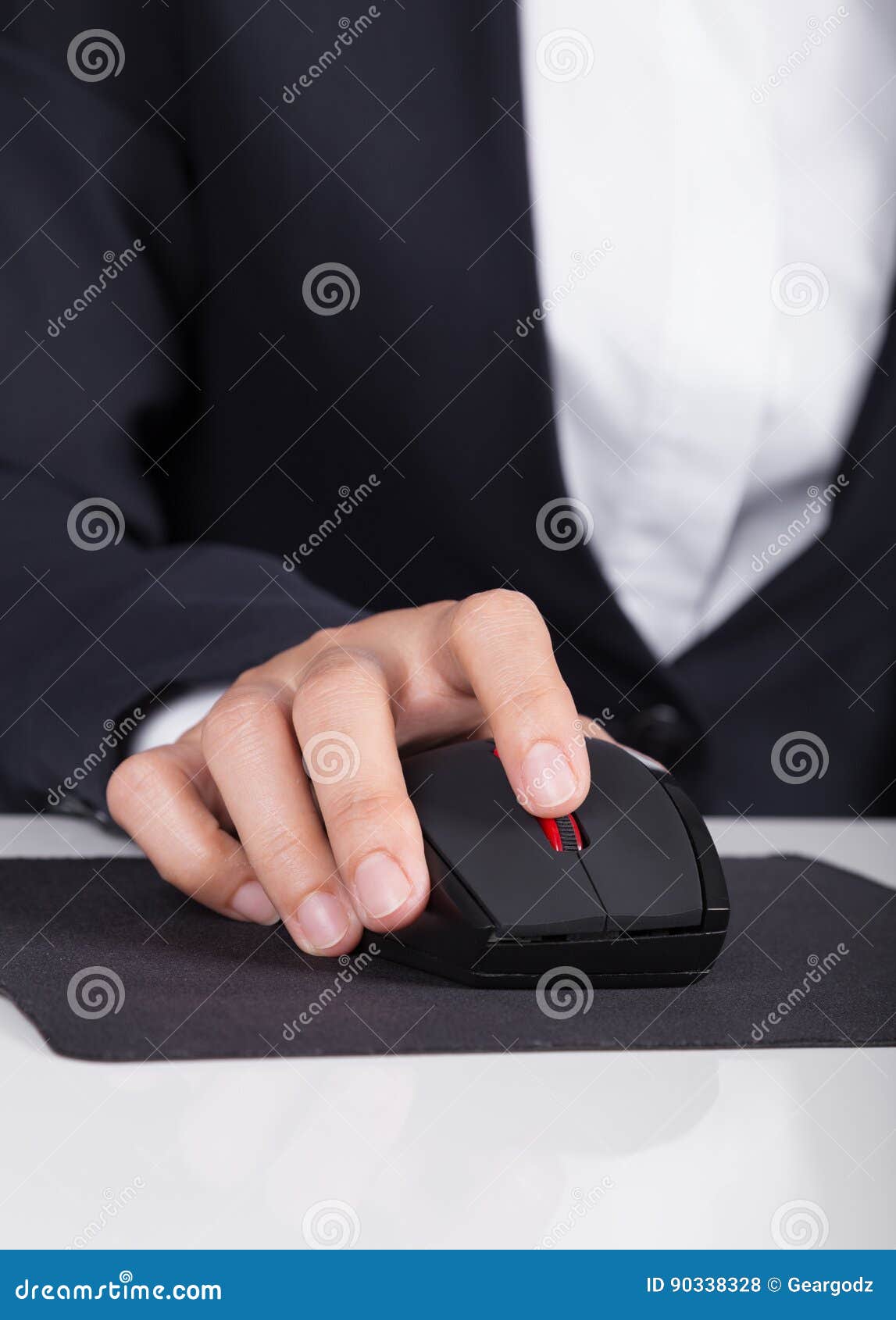 Hand Working with Mouse of Computer Stock Photo - Image of clicking ...