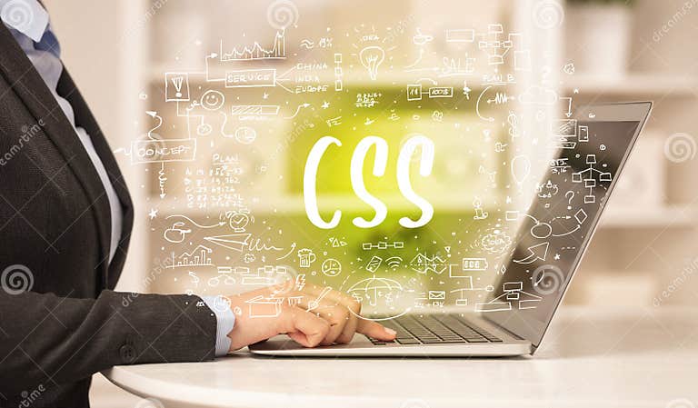 Hand Working on New Modern Computer Stock Image - Image of diagnostic ...