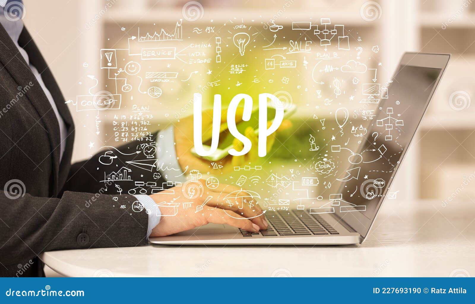 Hand Working on New Modern Computer Stock Photo - Image of hightech ...