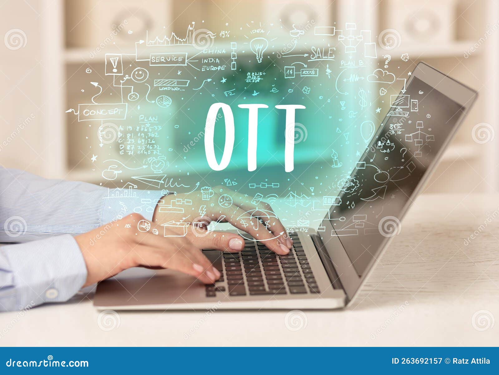 Hand Working on New Modern Computer Stock Image - Image of computer ...