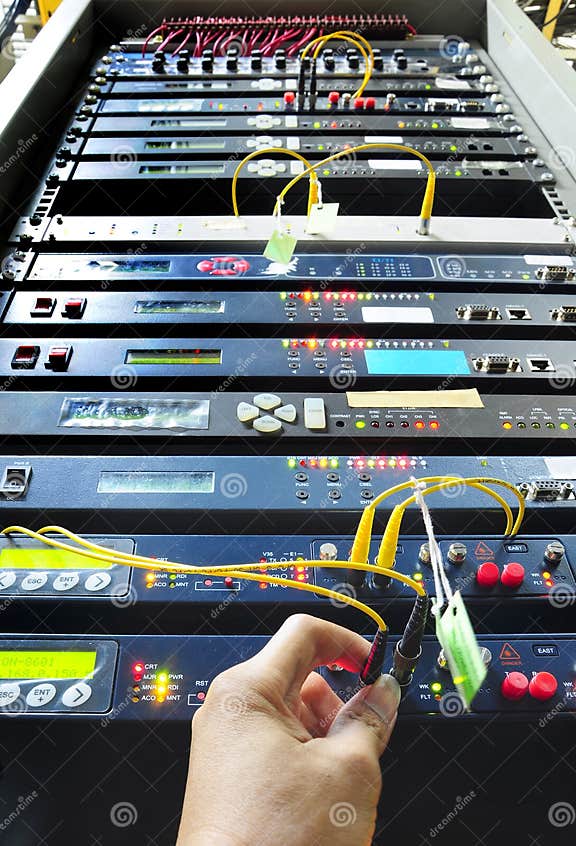 Hand working on server stock photo. Image of background - 19933584