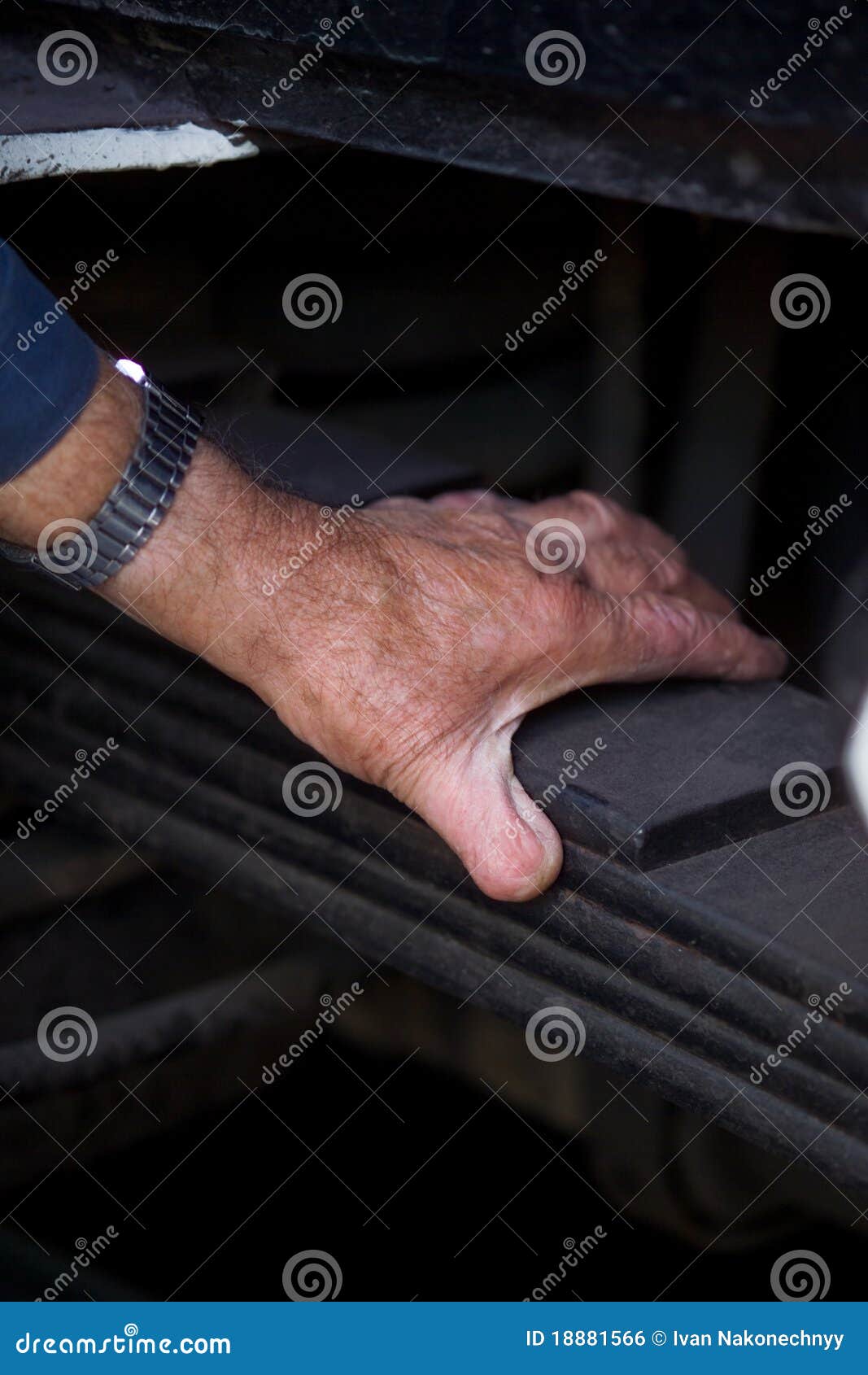 Hand Working on a Steel Plate Stock Photo - Image of hands, hard: 18881566