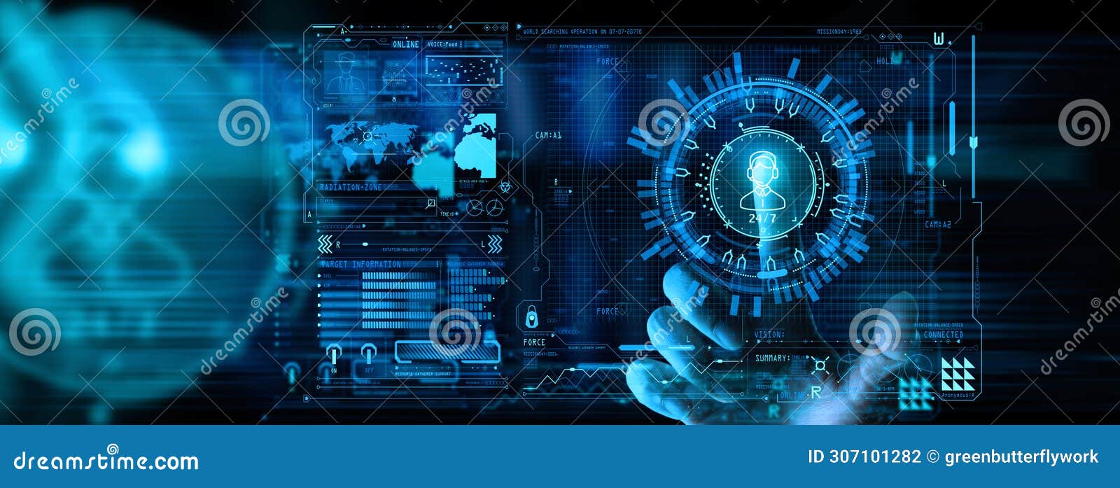 Hand Working with Technical Support and Customer Service Business ...