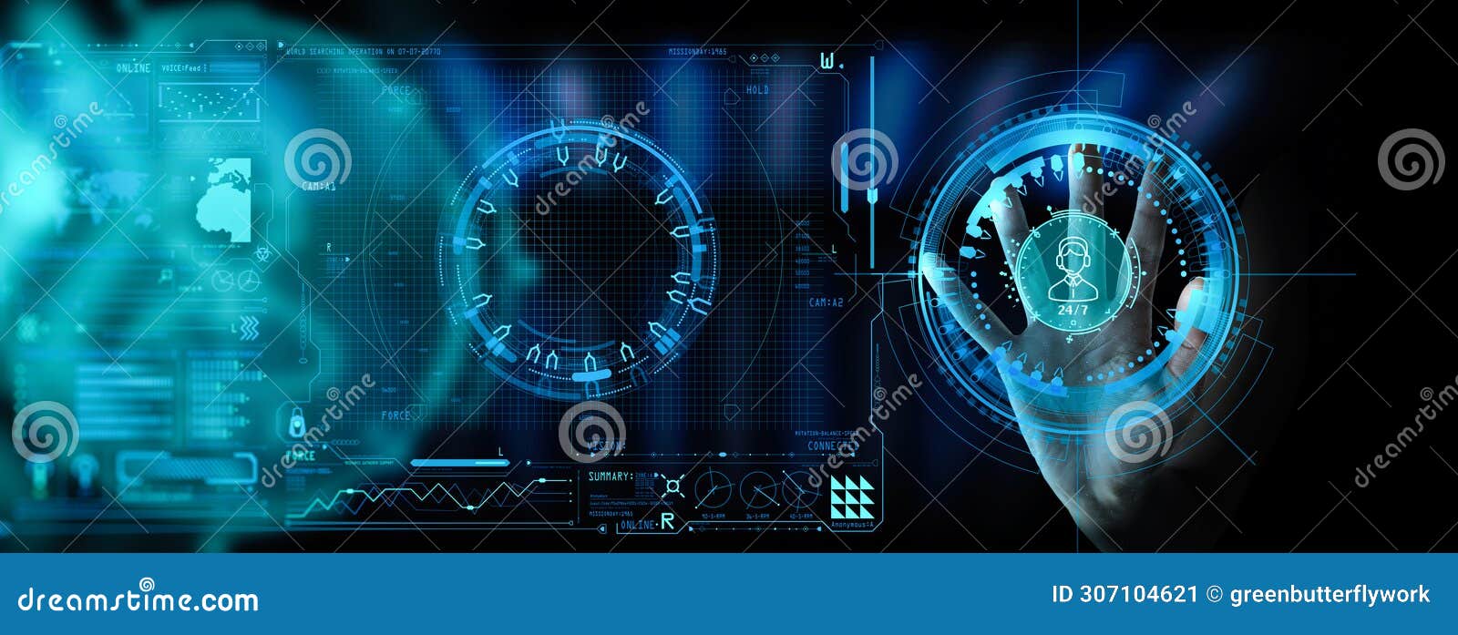 Hand Working with Technical Support and Customer Service Business ...