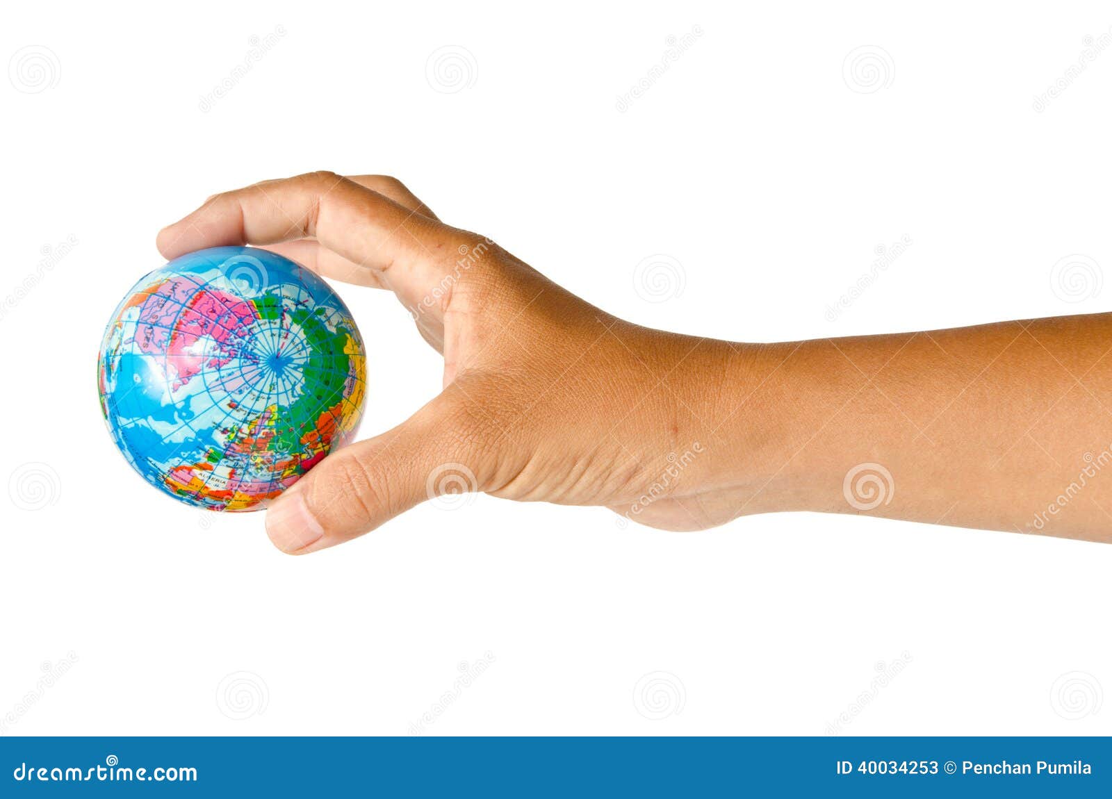 Hand and world stock image. Image of environmental, single - 40034253