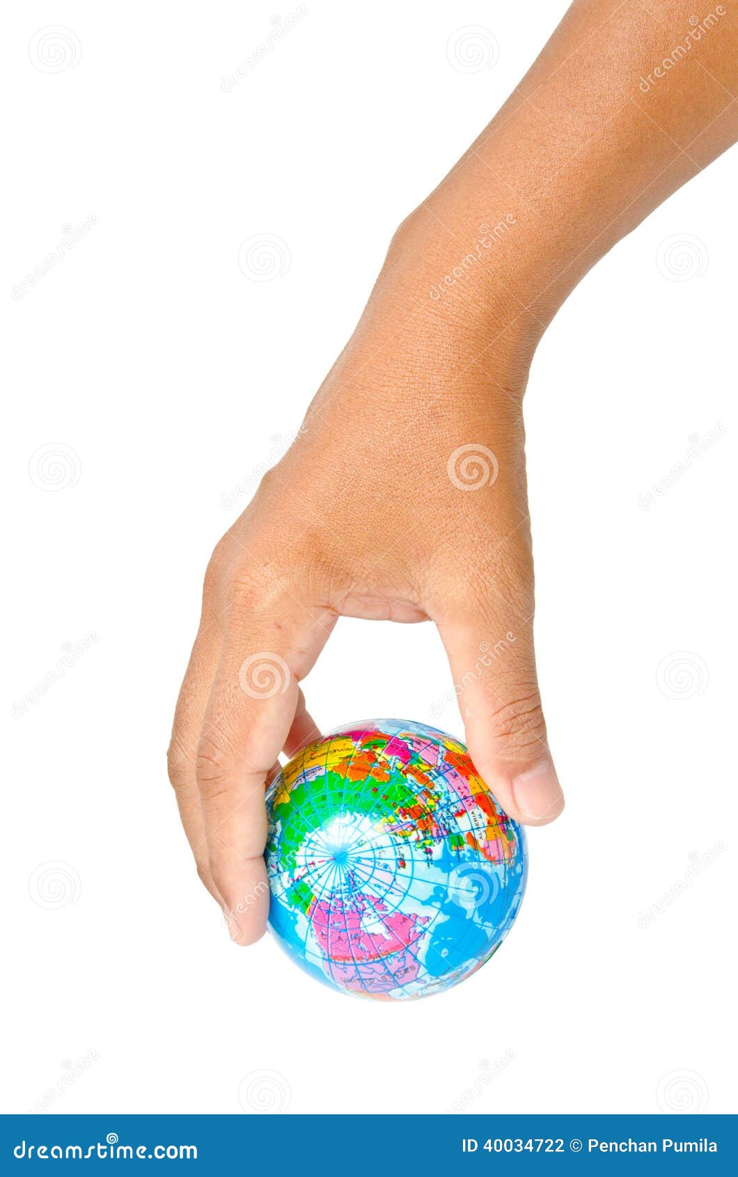 Hand and world stock photo. Image of protection, white - 40034722