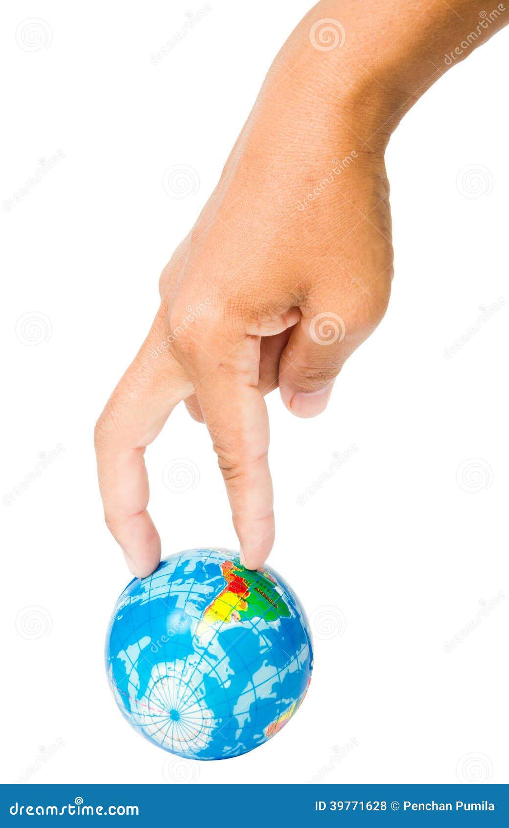Hand on world stock photo. Image of pieces, care, travel - 39771628