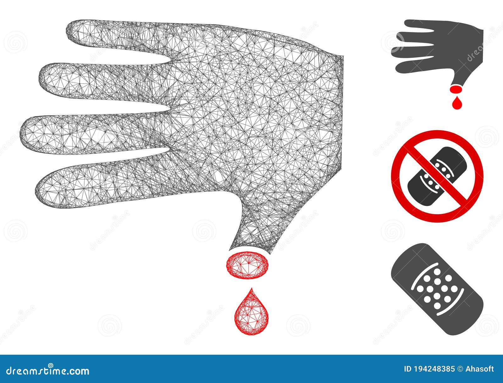 Hand Wound Polygonal Web Vector Mesh Illustration Stock Vector ...