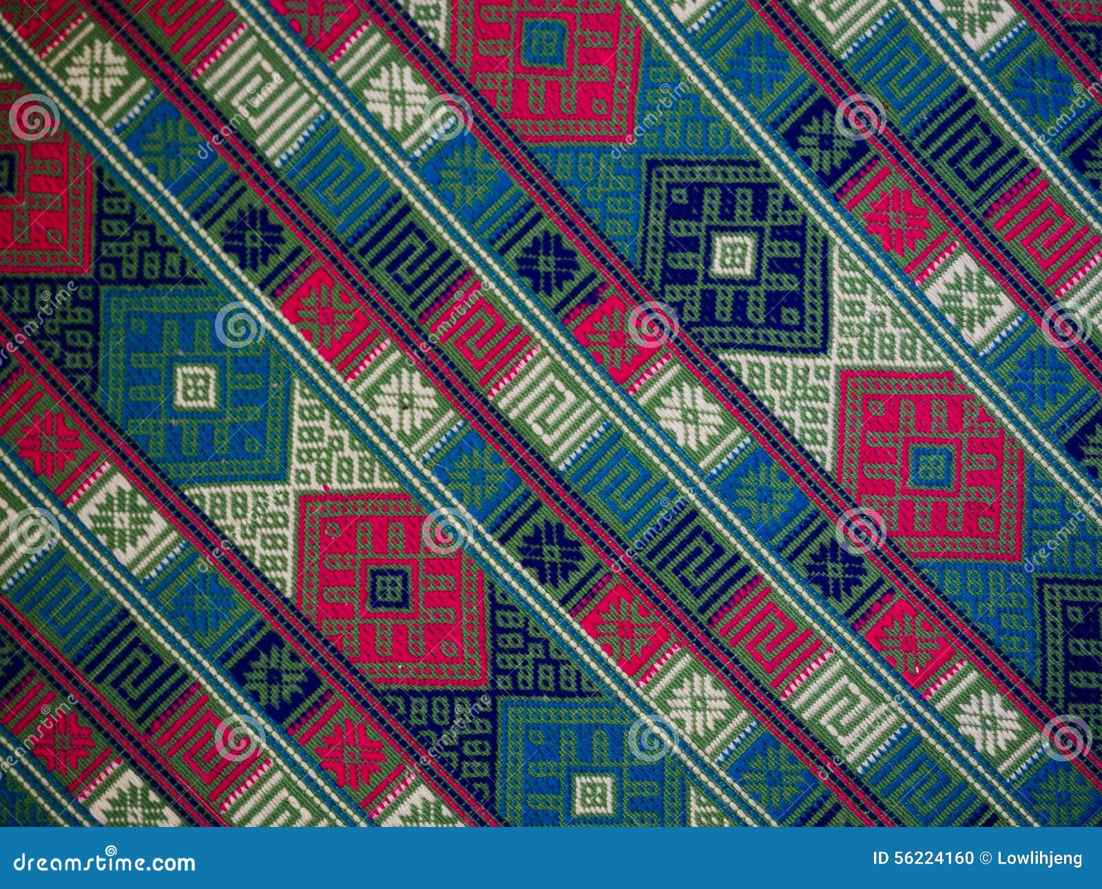 Hand Woven Textile Background, Bhutan Stock Photo - Image of green ...