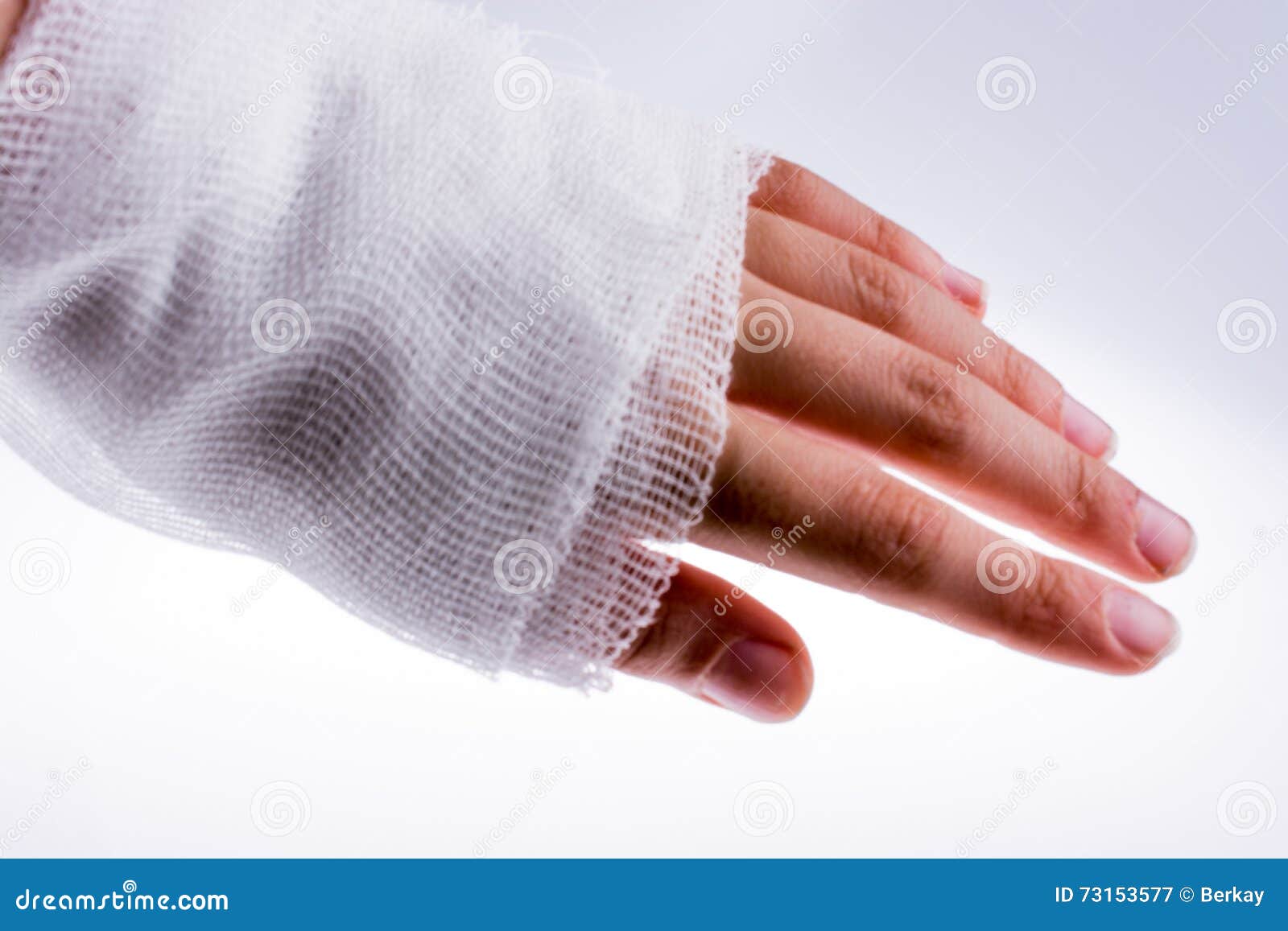 Hand wrapped in bandage stock image. Image of healing - 73153577
