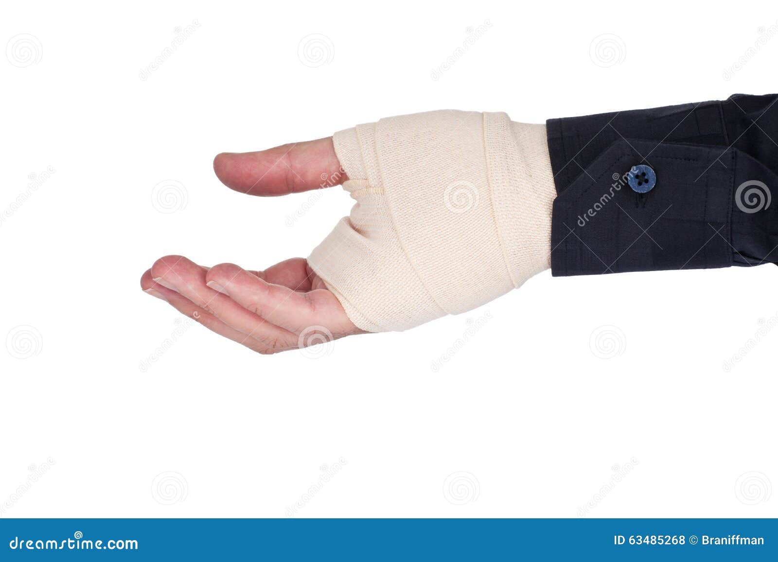 Hand Wrapped with an Elastic Bandage Stock Photo - Image of patient ...