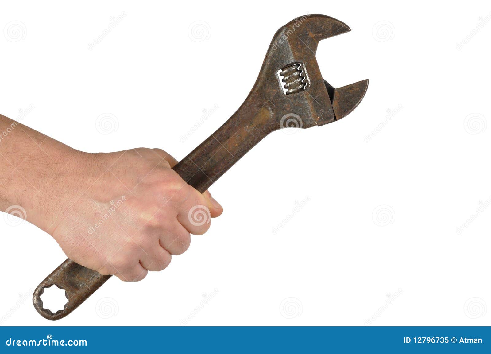 Hand with Wrench stock image. Image of tools, equipment - 12796735