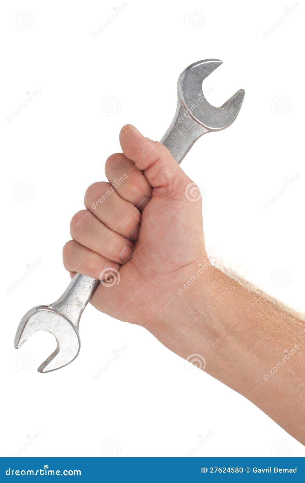 Hand with a wrench stock photo. Image of machine, repair - 27624580