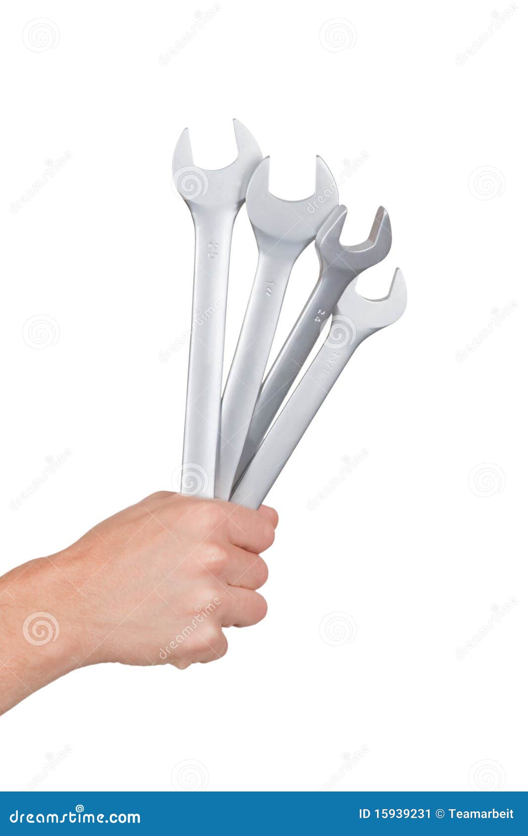 Hand with wrenches stock image. Image of craftsman, spanner - 15939231