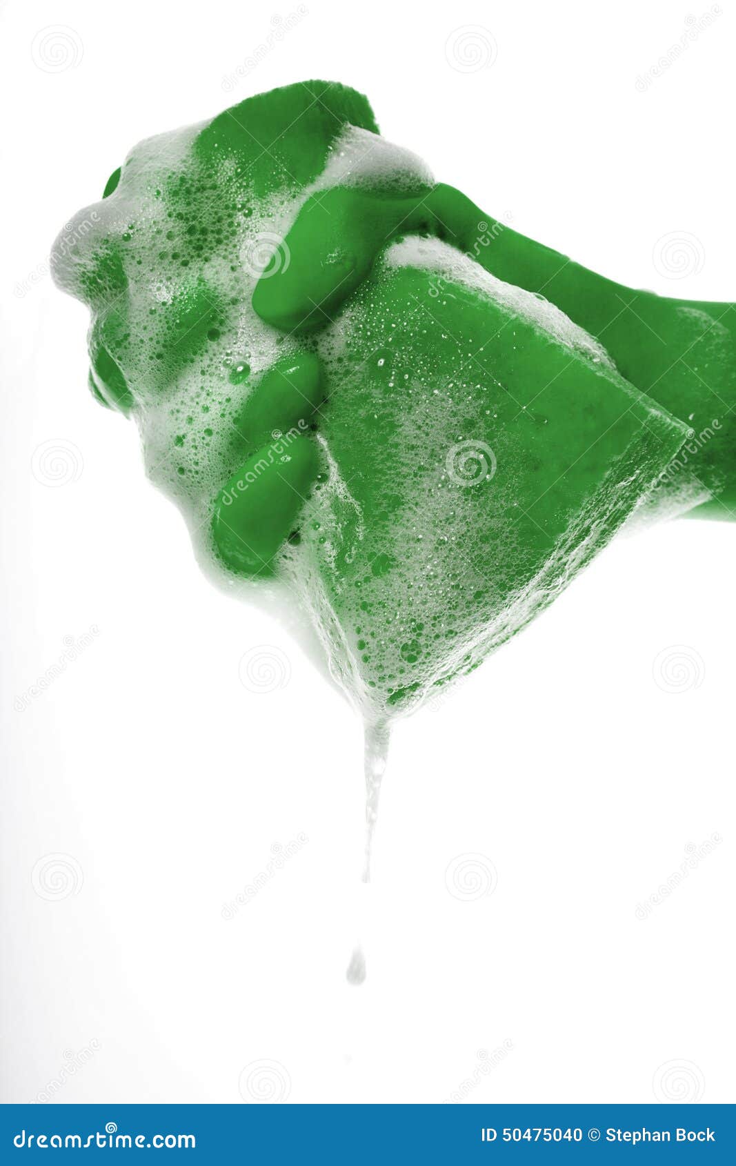 Hand Wringing Out Sponge, Close Up Stock Photo - Image of agent ...