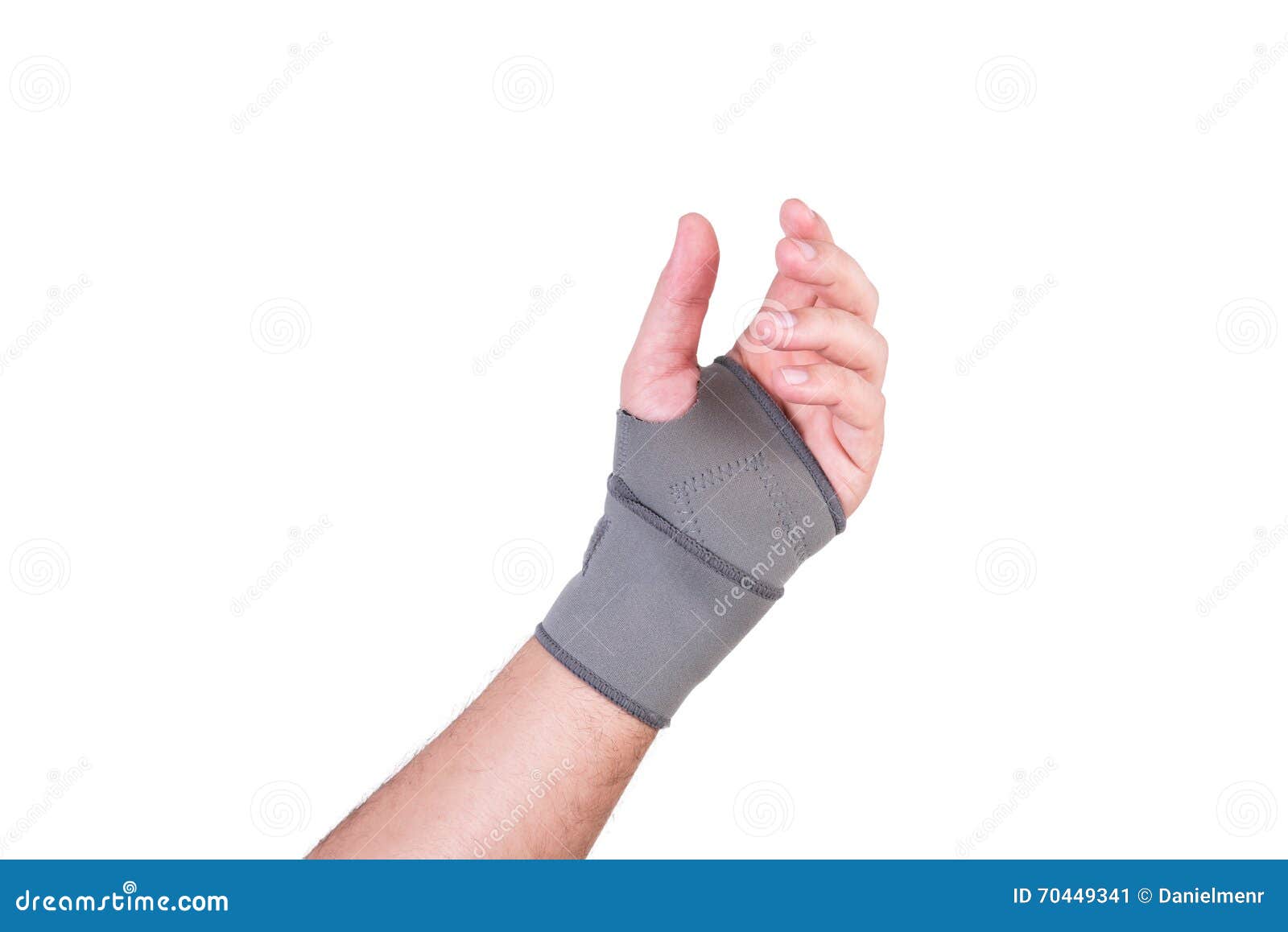 Hand with a wrist strap stock image. Image of recovery - 70449341