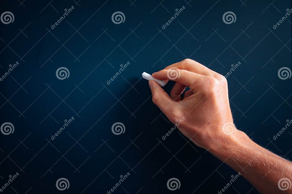 Hand Write on Black School Chalk Board, Black Edit Space for Your Text ...