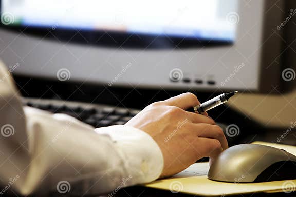 Hand Write Computer stock image. Image of research, mail - 504763