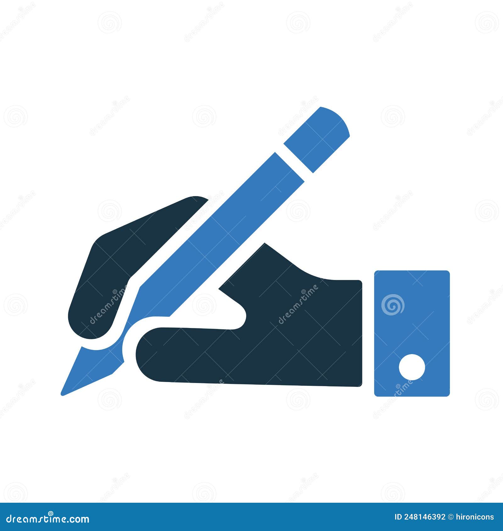 Hand Write Icon. Glyph Style Vector EPS Stock Illustration ...