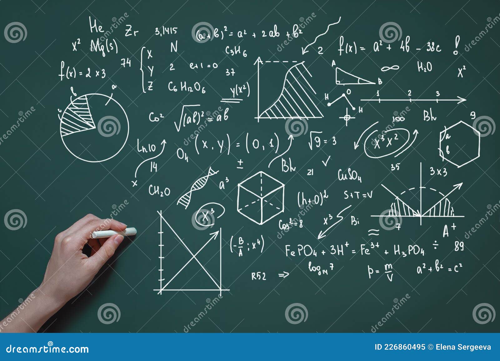 Blackboard With Formulas And Numbers Stock Photo | CartoonDealer.com ...