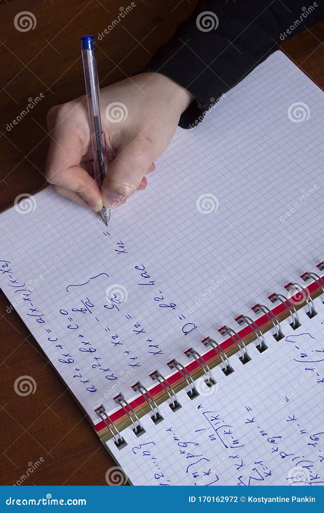 Mathematical Formulas in a Notebook Stock Photo - Image of class ...