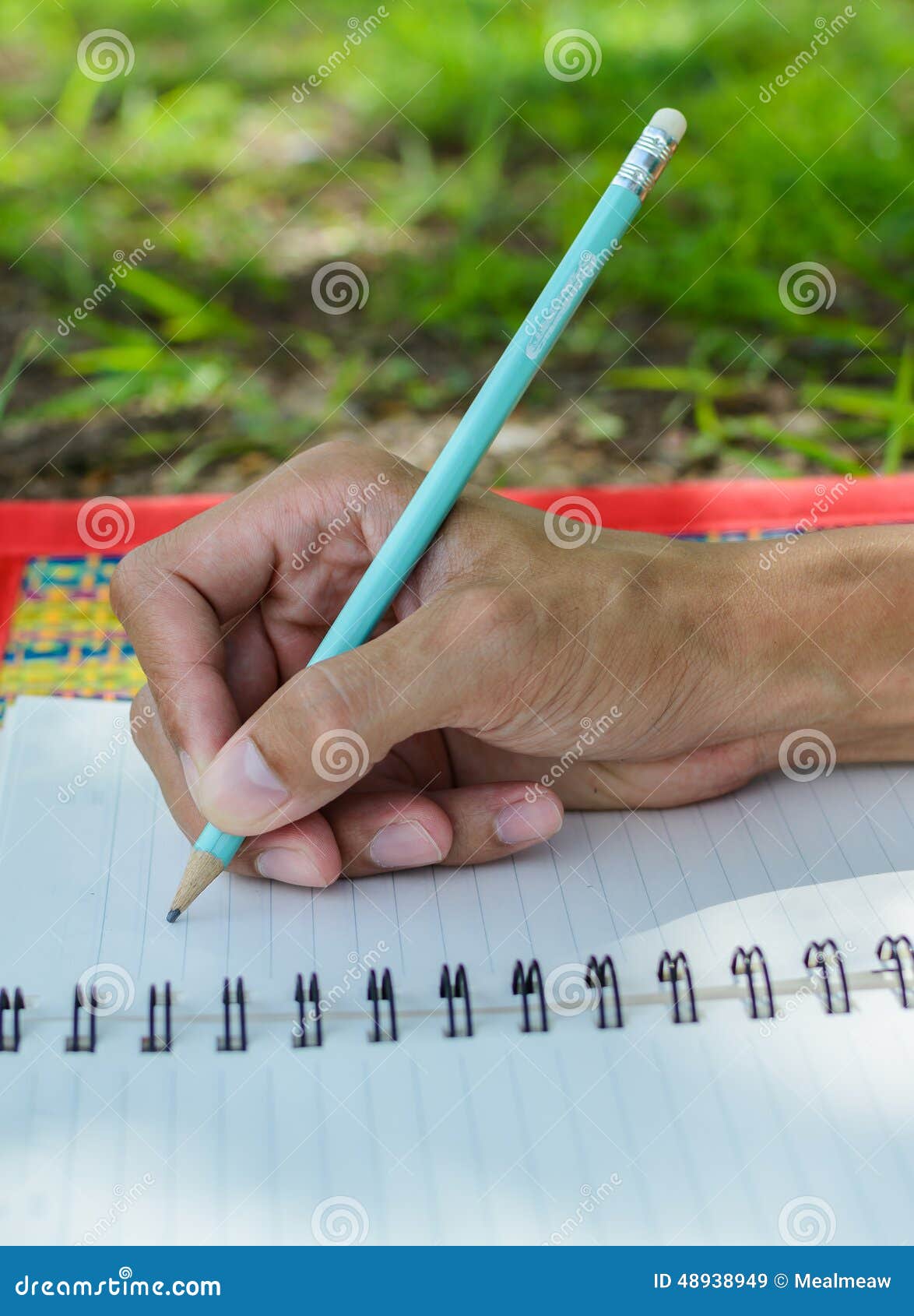 Hand Writes a Pen in a Notebook Stock Image - Image of creative ...