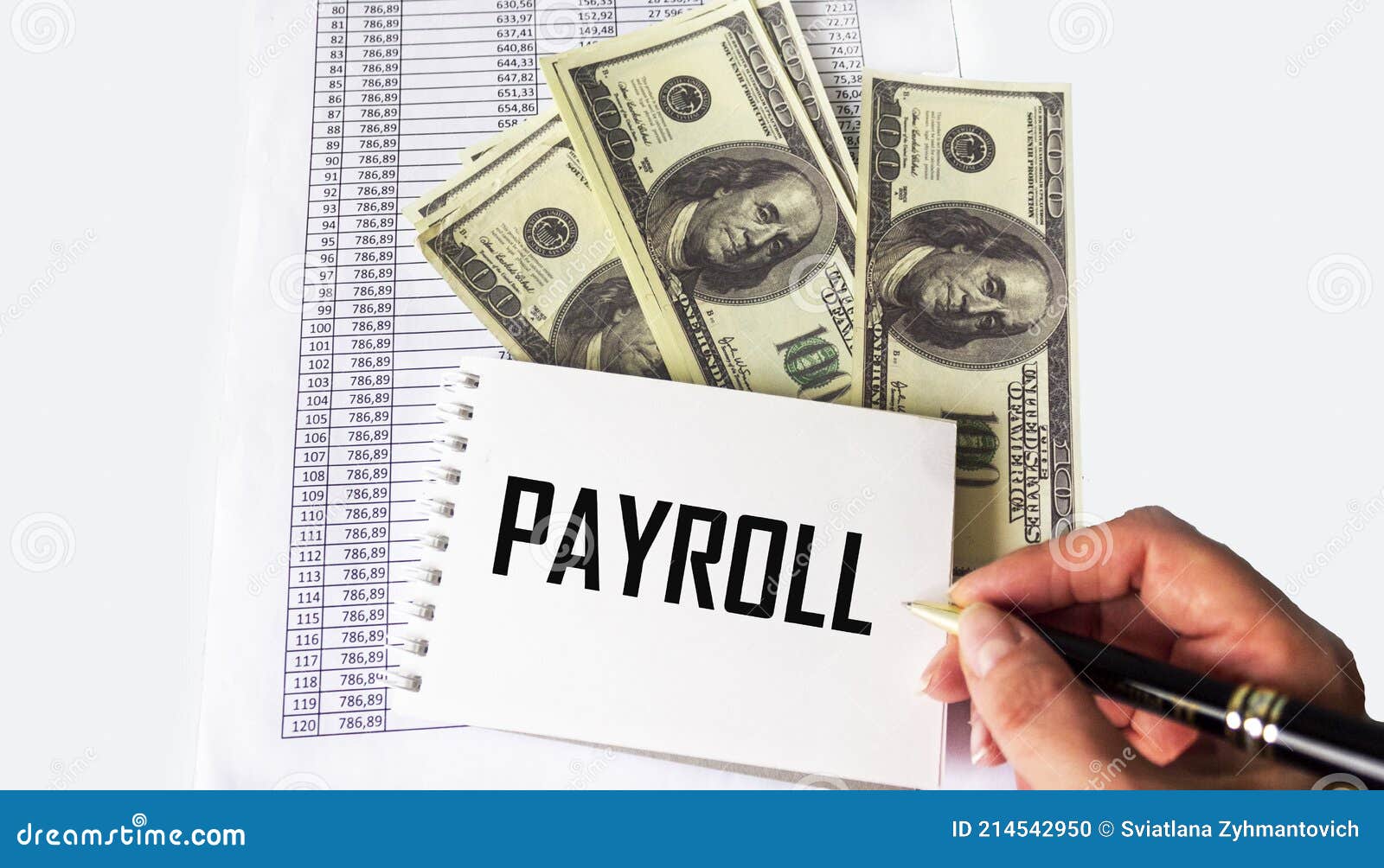 A Hand Writes the Text PAYROLL Stock Photo - Image of grow, economy ...