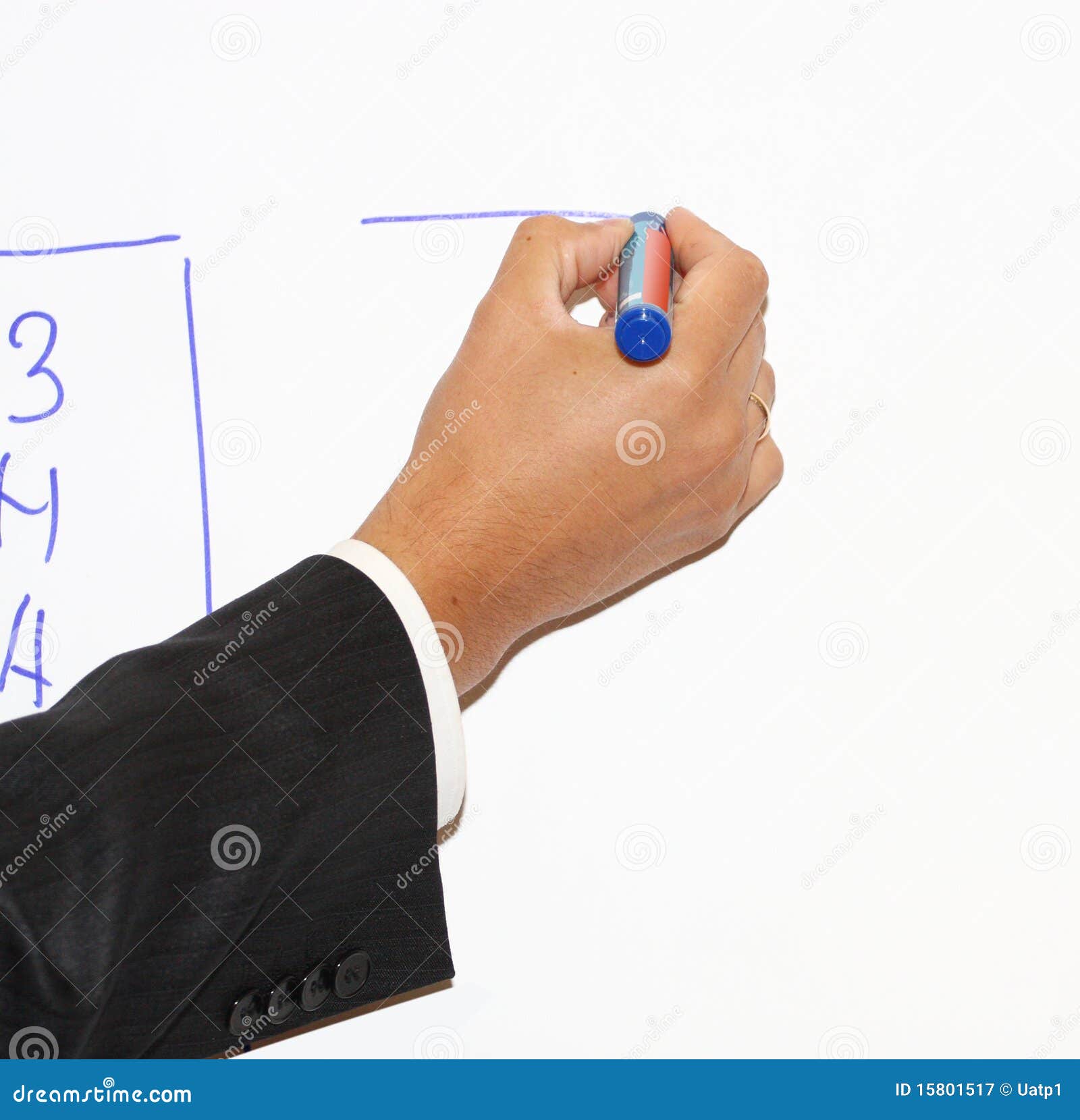 Hand Writes on the White Board Stock Image - Image of seminar, drawing ...