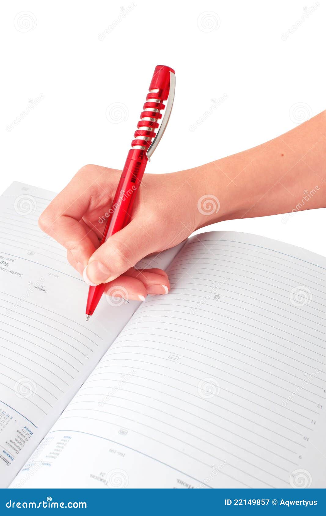 Hand writing stock image. Image of paper, journal, note - 22149857