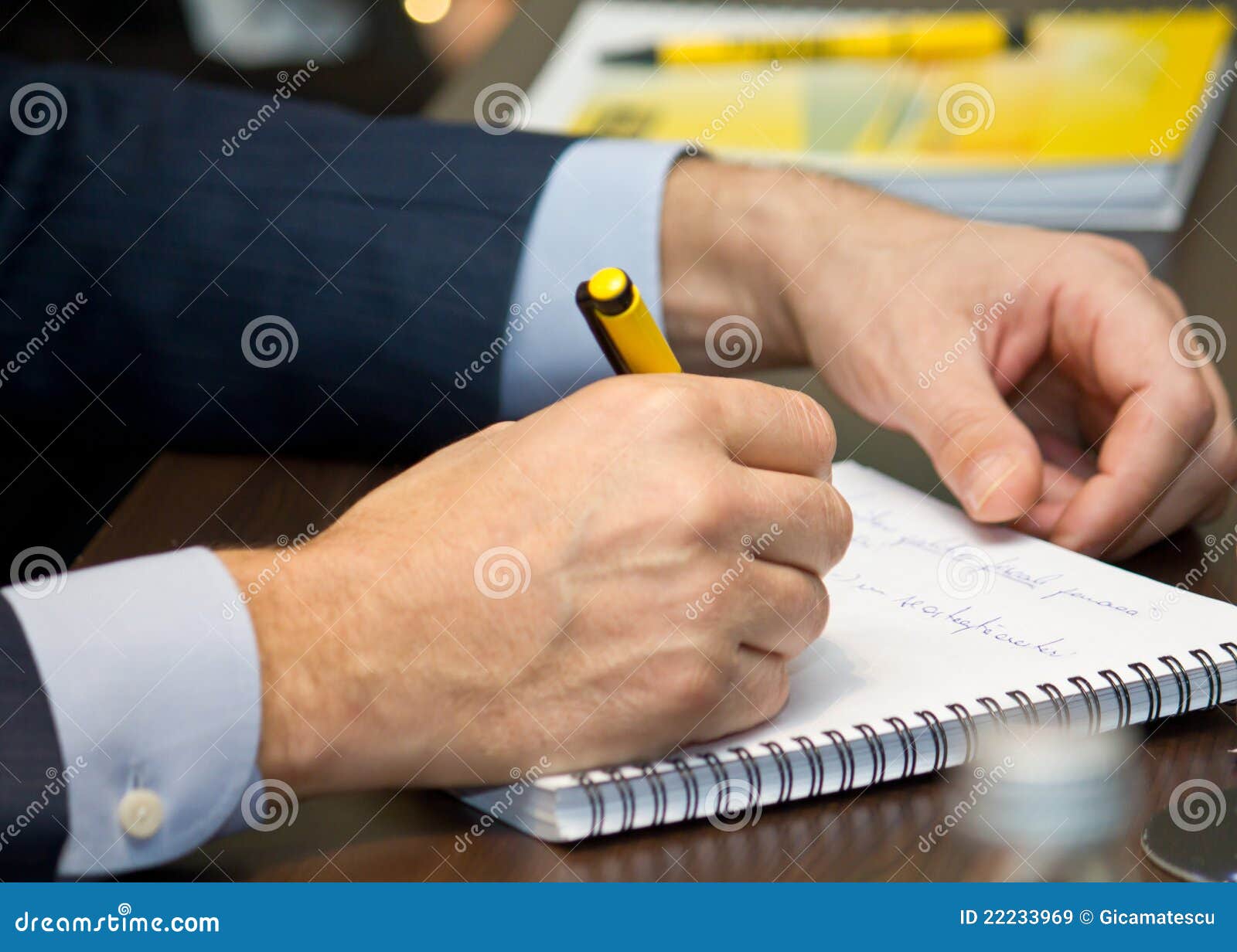 Hand writing stock image. Image of notebook, modern, office - 22233969