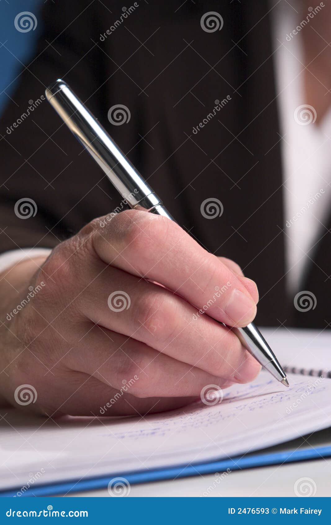 Hand writing 7 stock image. Image of notebook, silver - 2476593