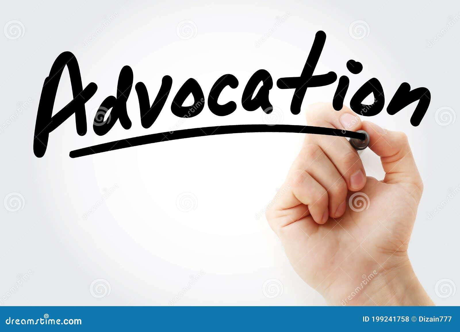 Hand Writing Advocation with Marker Stock Photo - Image of civil ...