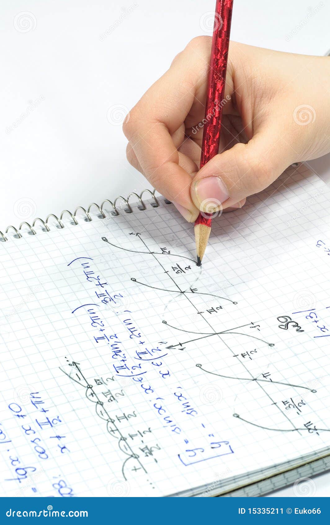 Hand Writing Algebra Equations Stock Image - Image of mathematics ...