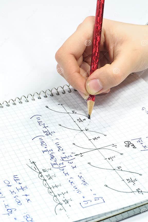 Hand Writing Algebra Equations Stock Image - Image of mathematics ...