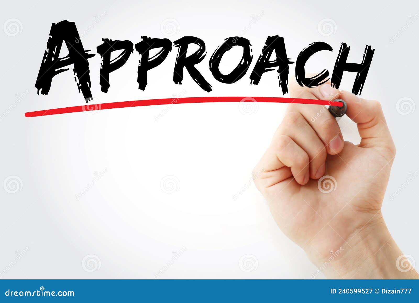 Hand Writing Approach with Marker, Concept Background Stock Image ...