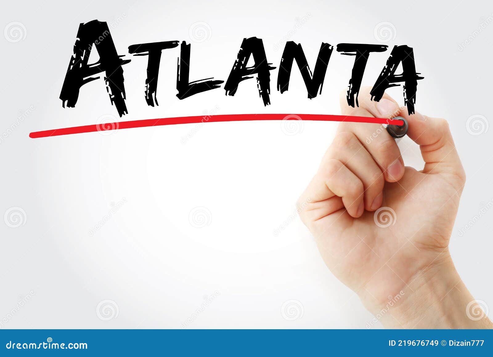 Atlanta Hand-lettering Calligraphy. Hand Drawn Brush Calligraphy ...