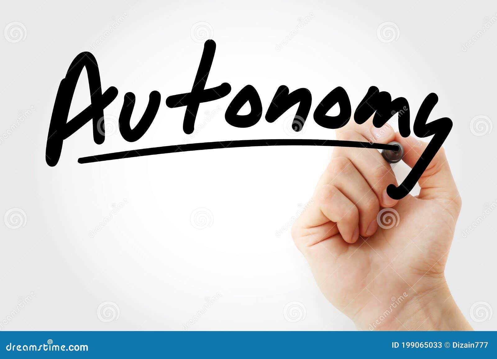 Hand Writing Autonomy with Marker Stock Image - Image of hand, freedom ...
