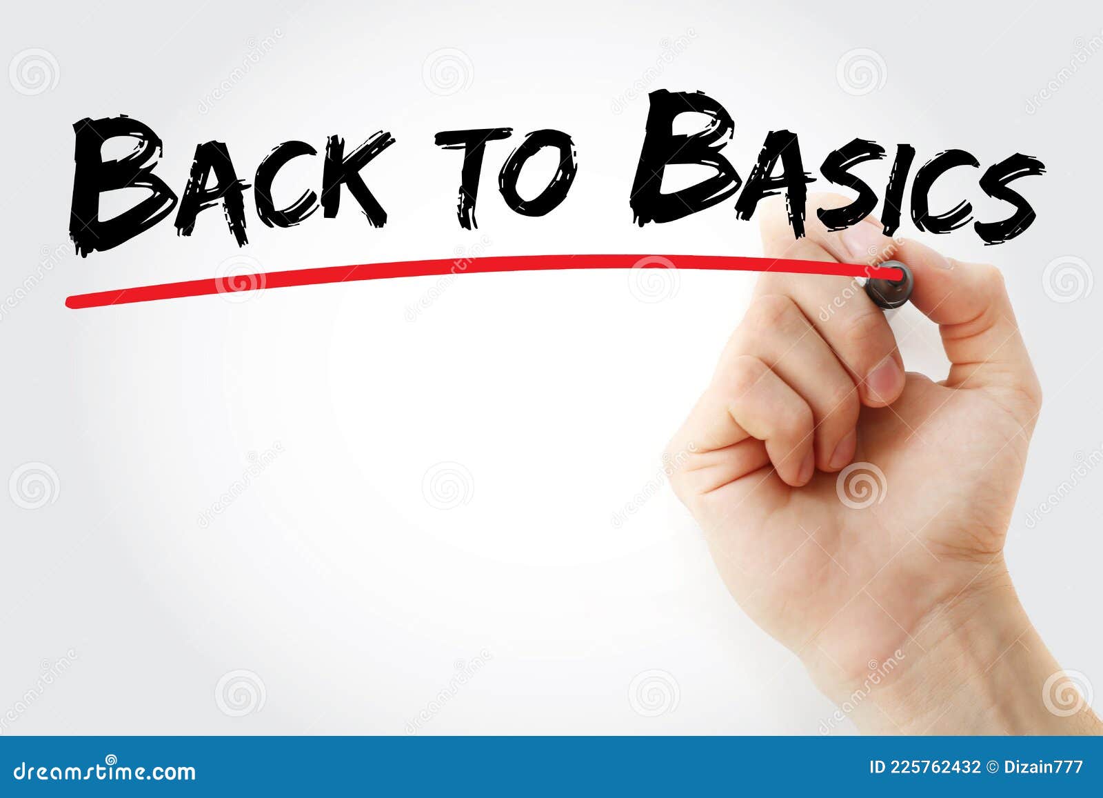 Hand Writing Back To Basics with Marker, Concept Background Stock Photo ...