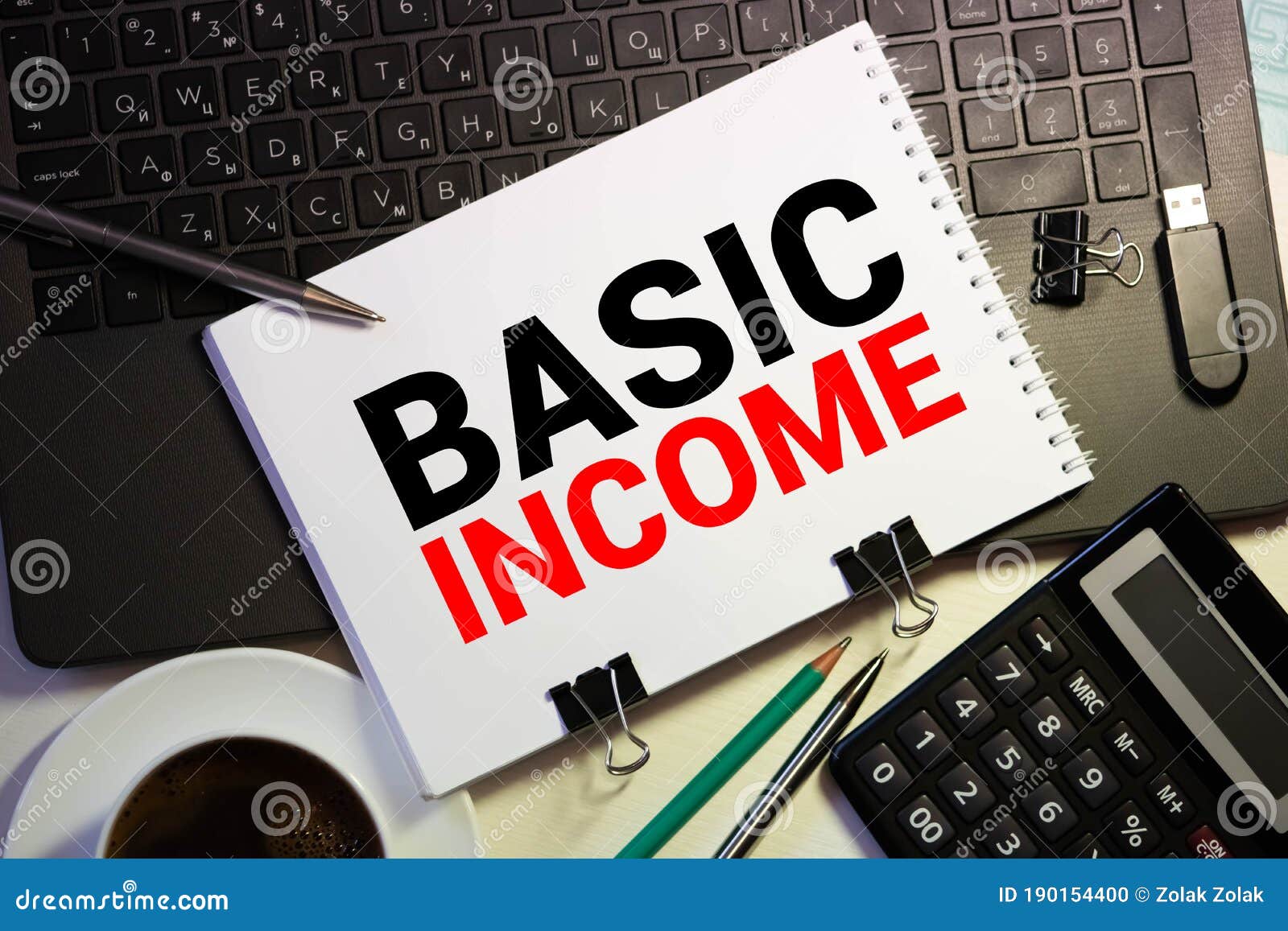 Hand Writing Basic Income with Marker, Concept Background Stock Photo ...