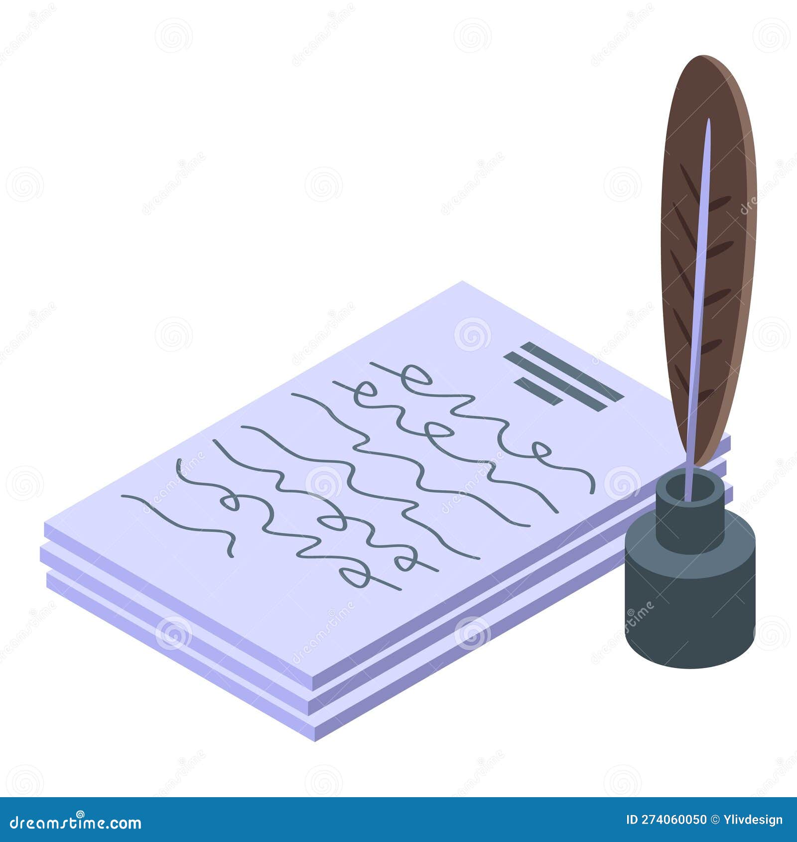 Hand Writing Book Icon Isometric Vector. School Study Stock Vector ...