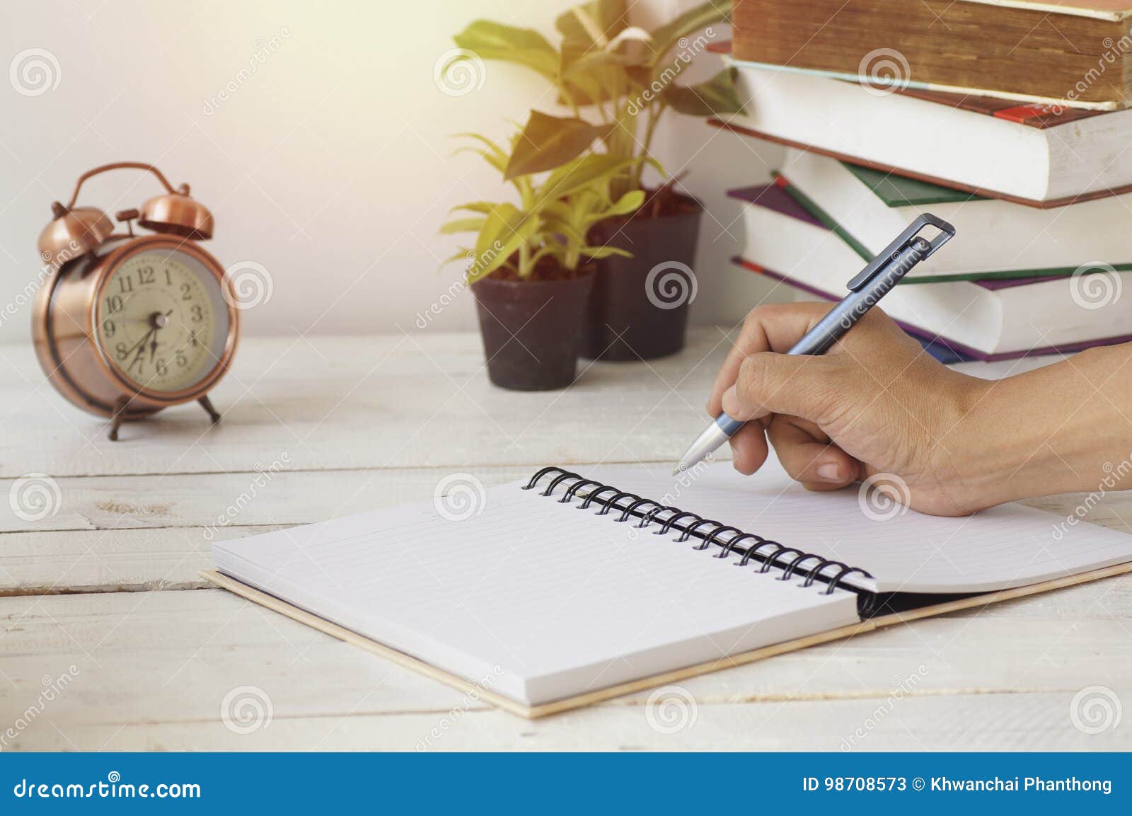 Hand writing with books stock image. Image of corporate - 98708573