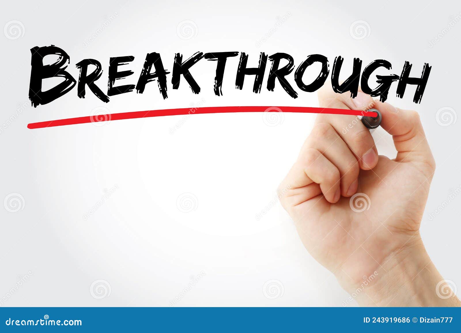 Hand Writing Breakthrough with Marker, Concept Background Stock Photo ...